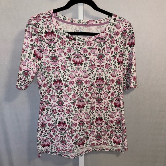 croft & barrow | Tops | Croft Barrow Short Sleeve Floral Essential ...
